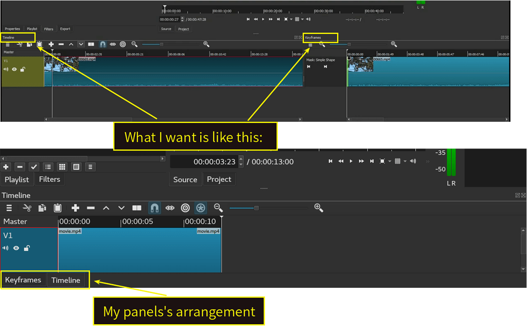 How to arrange the keyframe panel? - Help/How To - Shotcut Forum