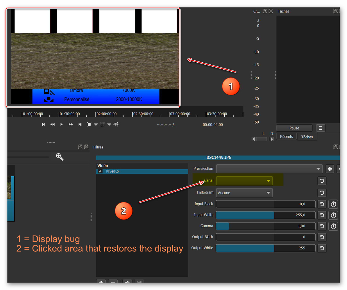 Display bug using the level filter - Bug - Shotcut Forum Display bug using the level filter - Bug - Shotcut Forum