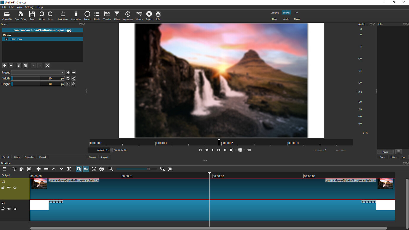 Blur:Box blures edge of frame - Help/How To - Shotcut Forum