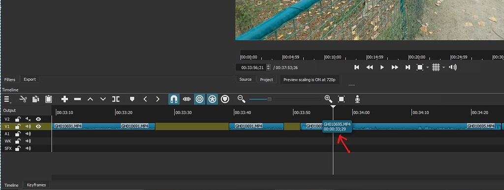 Permanent tooltip over timeline during cut - Bug - Shotcut Forum