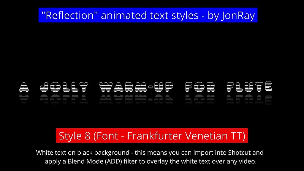 Animated text title - "Reflection" text - devised with HTML/CSS ...