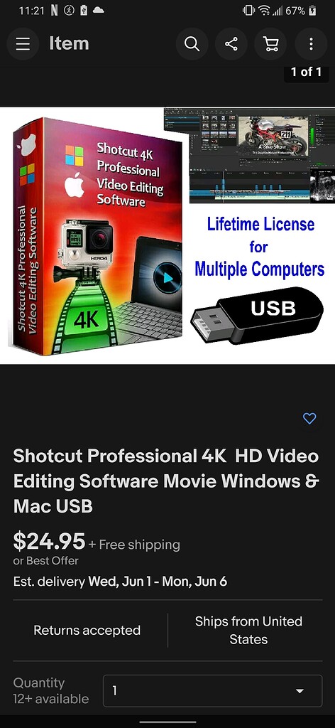 Shortcut is free so what is this - Site Feedback - Shotcut Forum