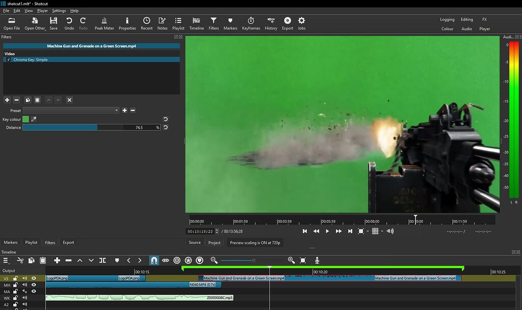 Chroma Key simple works only the first 2 seconds - Bug - Shotcut Forum