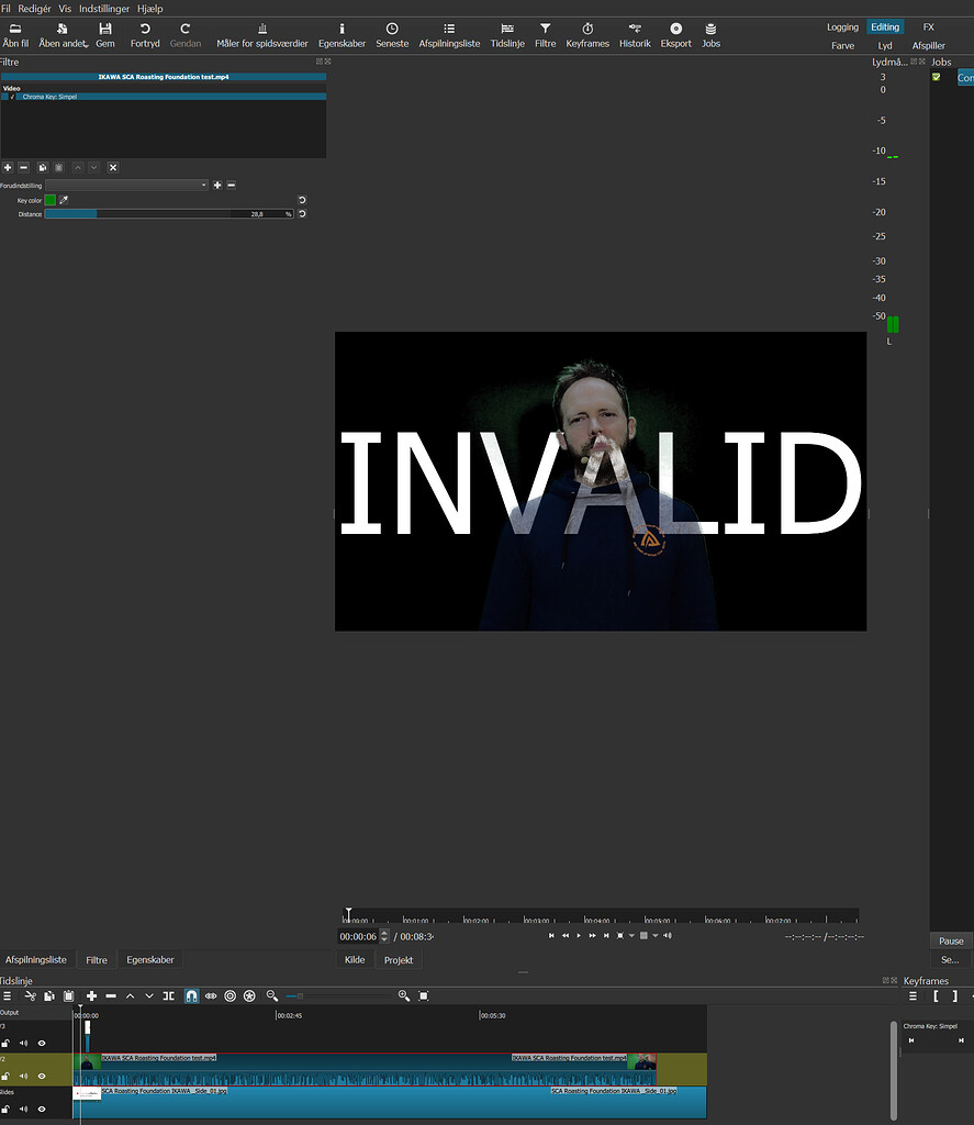 INVALID when applying chroma key - Bug - Shotcut Forum
