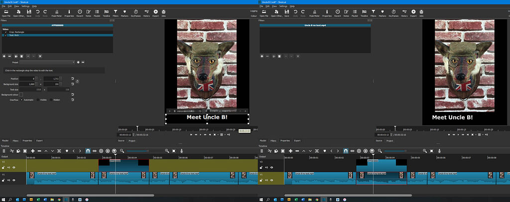 Rich Text seems to realign itself to left - Help/How To - Shotcut Forum