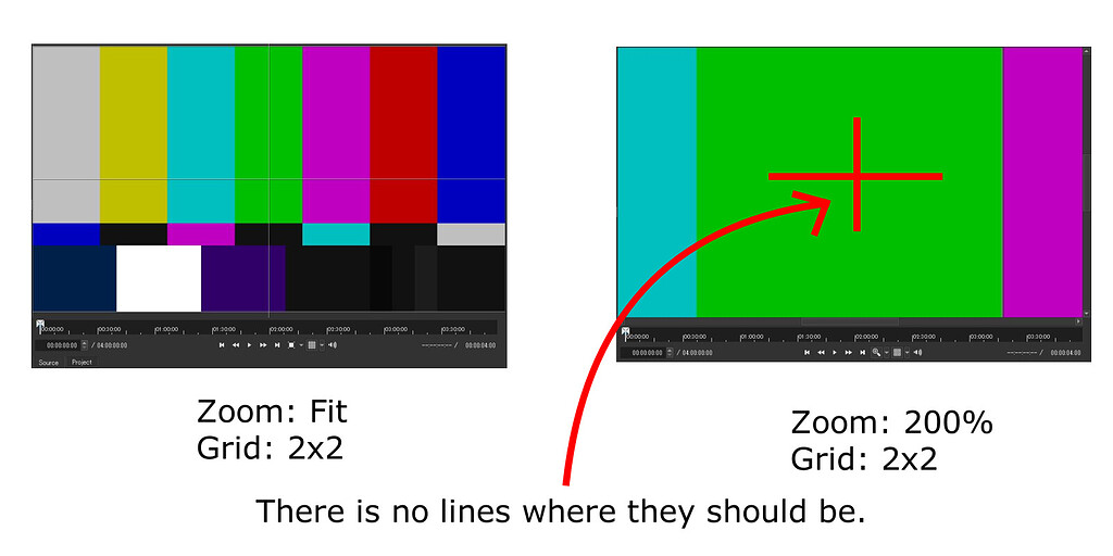 Grid lines disappear under zoom - Bug - Shotcut Forum